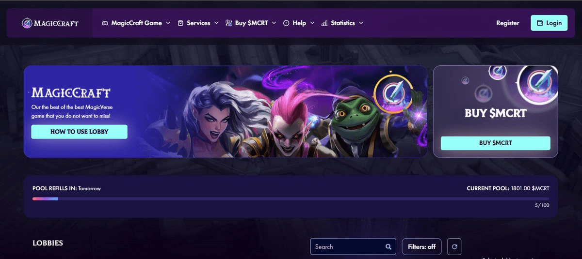 MagicCraft Launches Real-Time MCRT Reward Pool Tracker