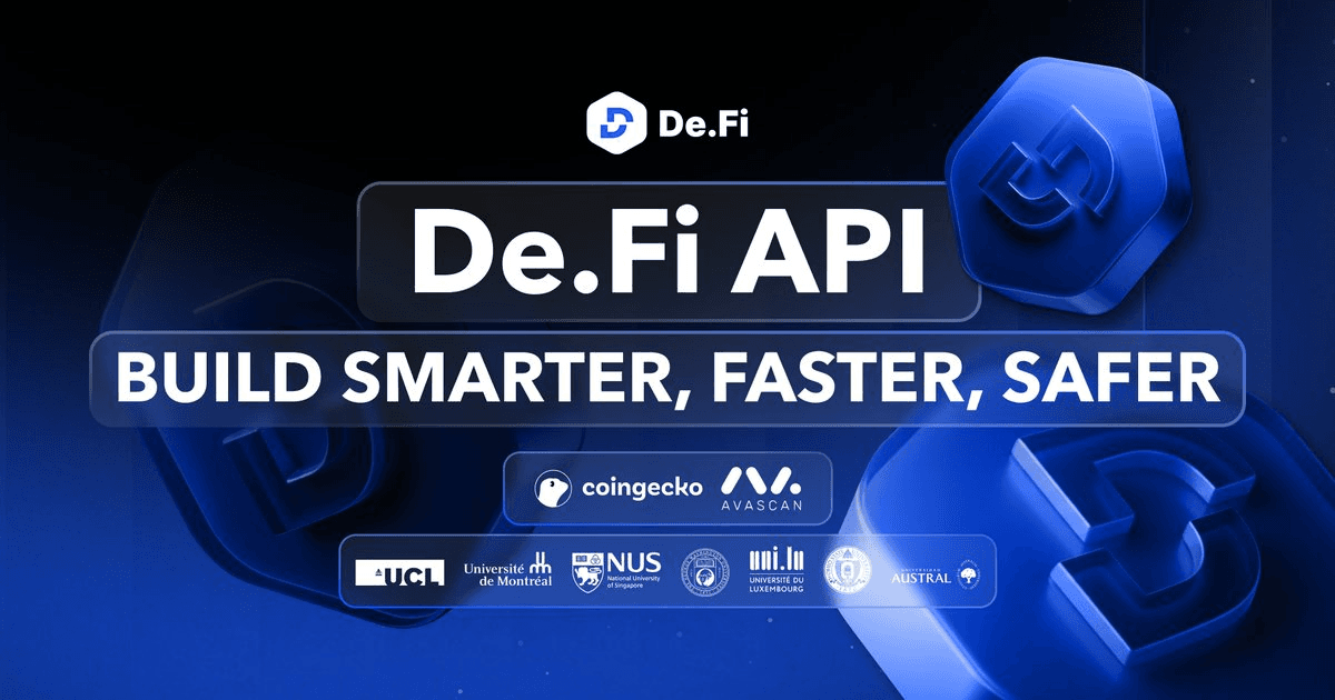 🔗 DeFi API Powers CoinGecko and 100+ Universities