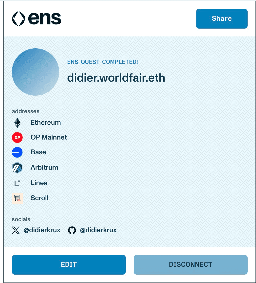 🎪 Devconnect Attendees Get worldfair.eth Subnames