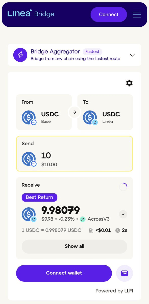 Linea Adds Low-Cost USDC Bridging via Across Protocol