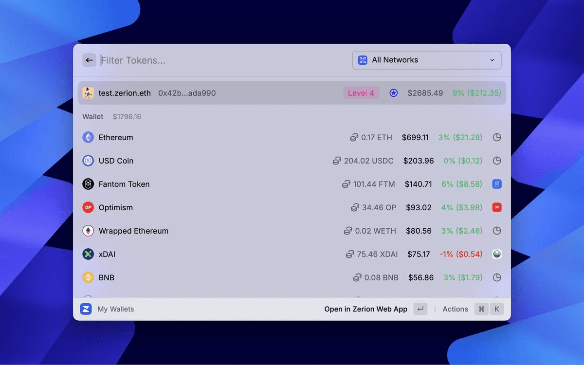 Zerion Launches Integration with Raycast