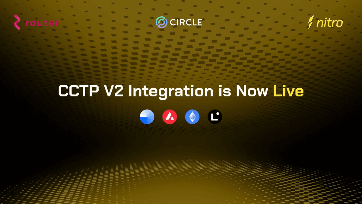 Router Nitro Integrates Circle's CCTP V2 for Faster USDC Transfers