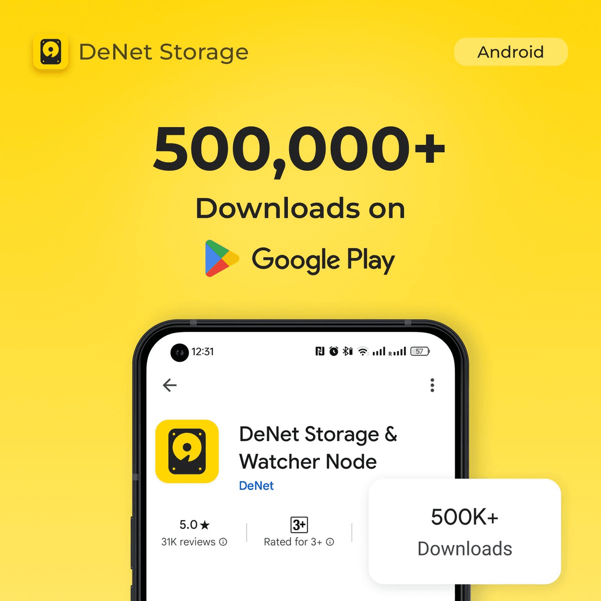 DeNet Storage Hits Major Milestone with 500k Downloads