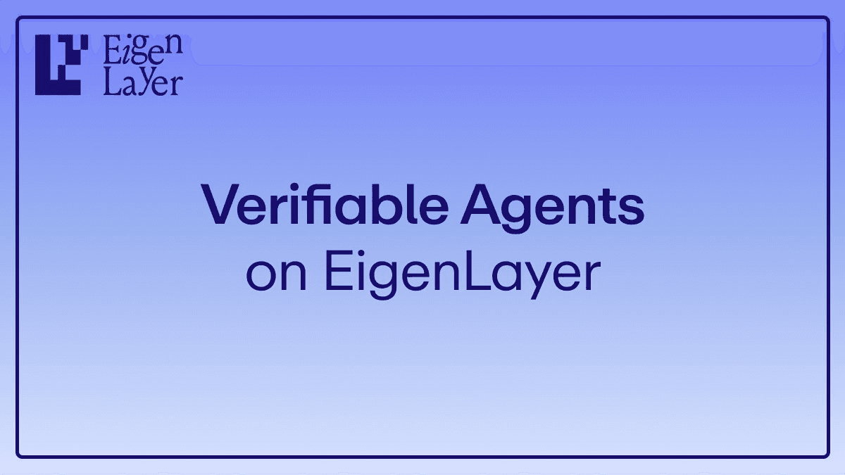 EigenLayer Introduces Level 1 Agents: A Framework for Verifiable AI Agents