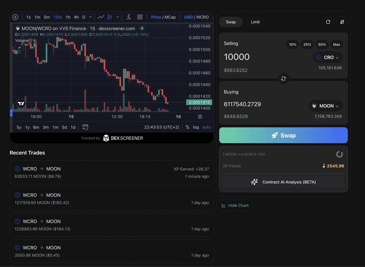 WolfSwap Adds XP Points Visibility to Swap Interface