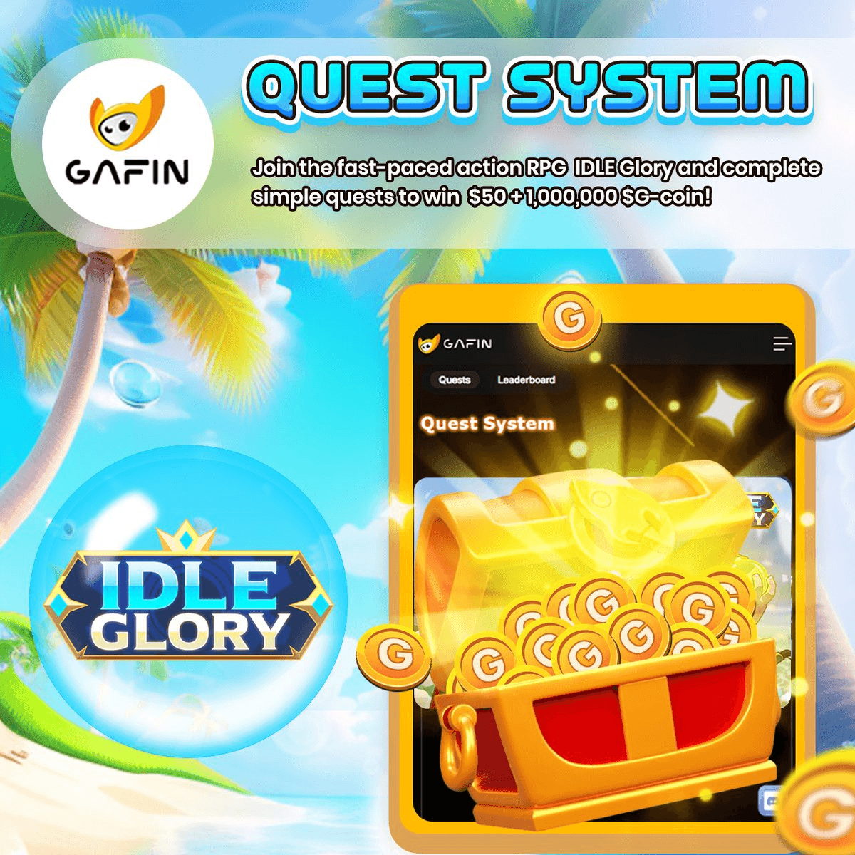 IDLE Glory Quest and Game Night Launch on GaFin