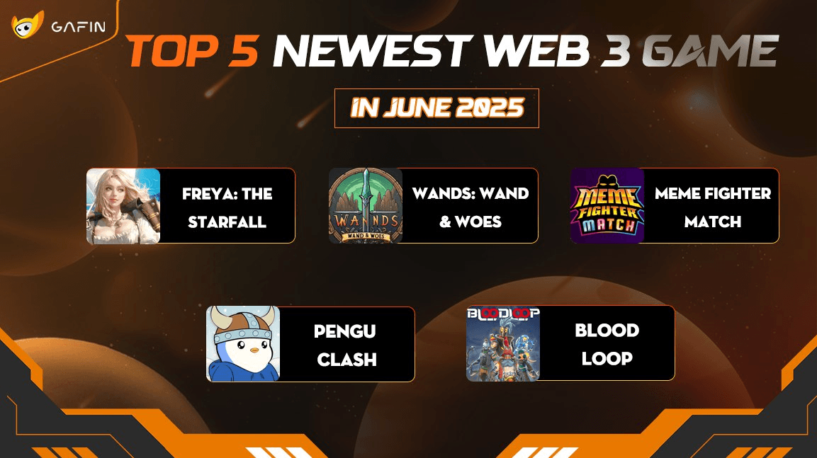 Top 5 New Web3 Games Launching in June 2025