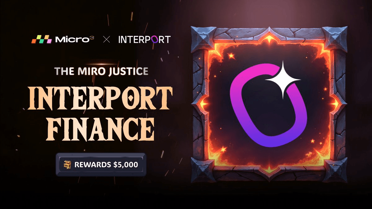 Micro3 Partners with InterportFi for Miro Justice Quest