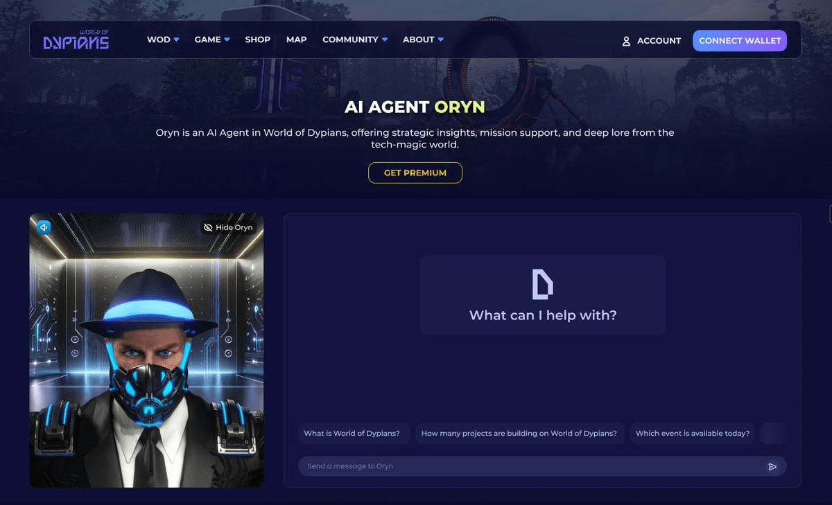 World of Dypians Introduces Oryn: Advanced AI Gaming Agent