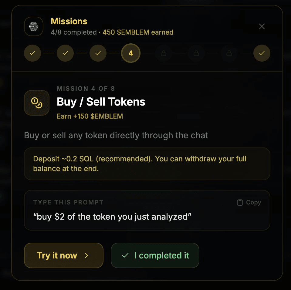Emblem Terminal Missions: Learn Command-Line Trading While Earning $EMBLEM