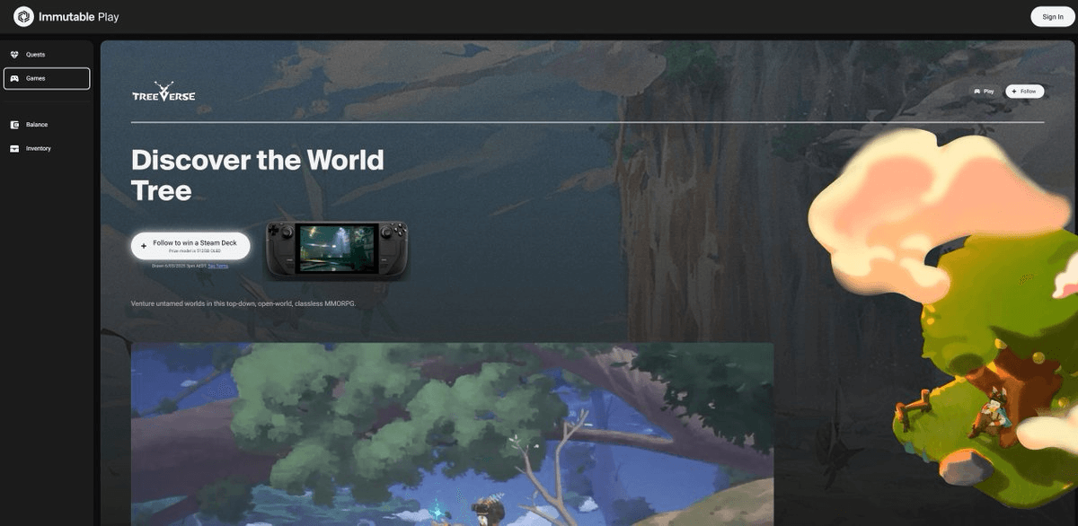 Immutable Play Screen Launch Brings Exclusive Rewards