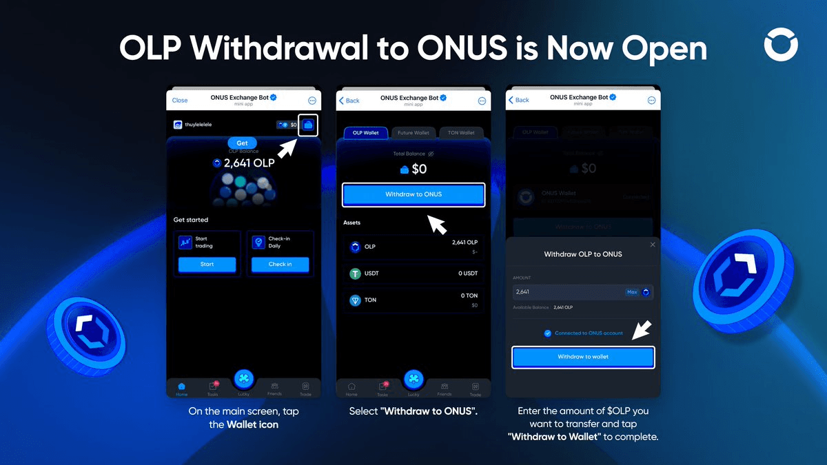 OLP Token Withdrawal Feature Now Live on ONUS