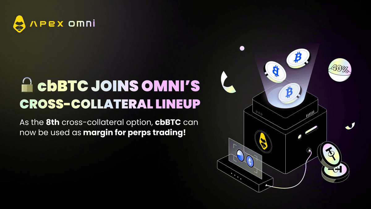 cbBTC Joins ApeX Omni Cross-Collateral with 40% APR Deposit Campaign