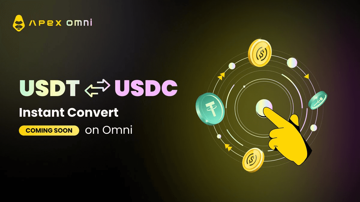 ApeX Omni Announces Instant USDT-USDC Conversion Feature