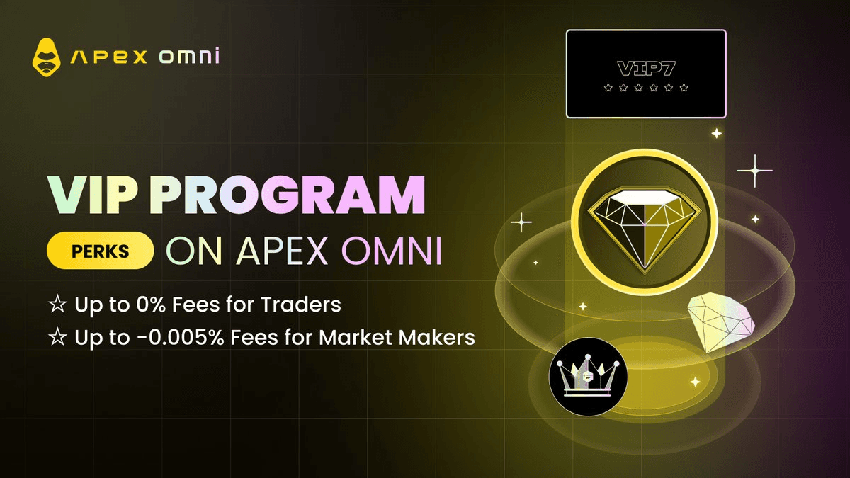 ApeX VIP Program Offers 0% Trading Fees on Omni Perps