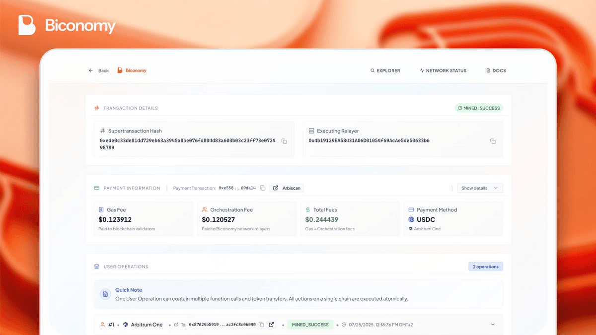 Biconomy MEE Explorer Gets Major UI Refresh