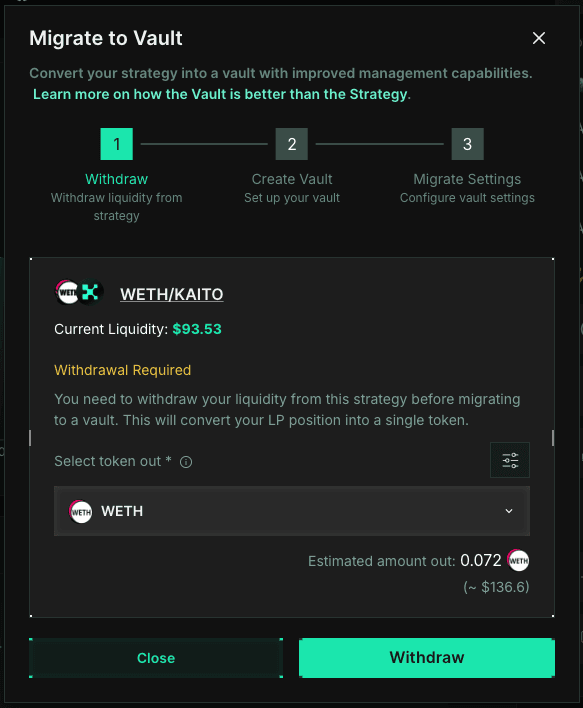 Migrate to Vault Feature Launch: Seamless Strategy Upgrades Now Available