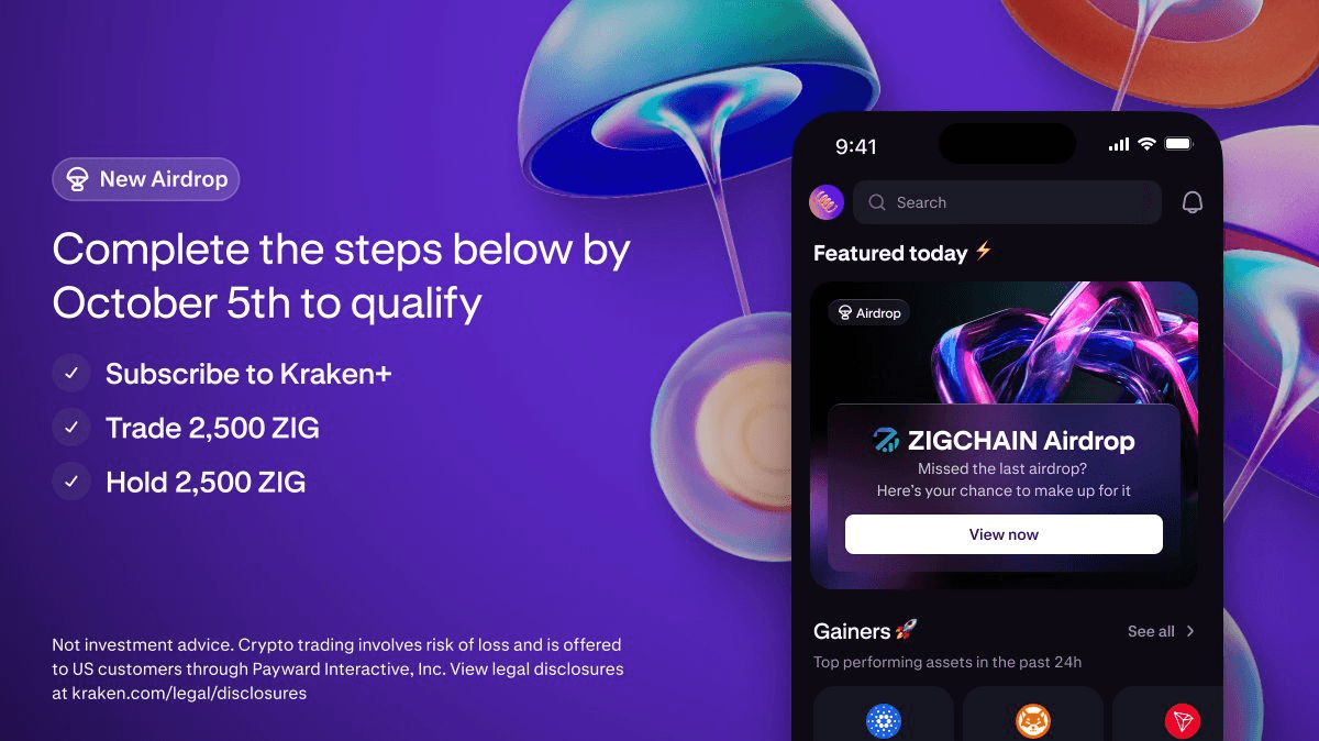 Kraken Partners with ZigChain for $100,000 ZIG Token Airdrop Campaign