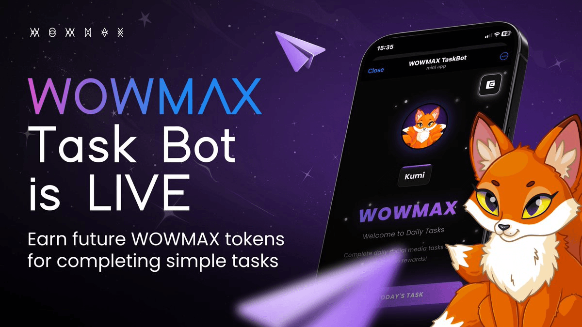 WOWMAX Task Bot Goes Live on Telegram
