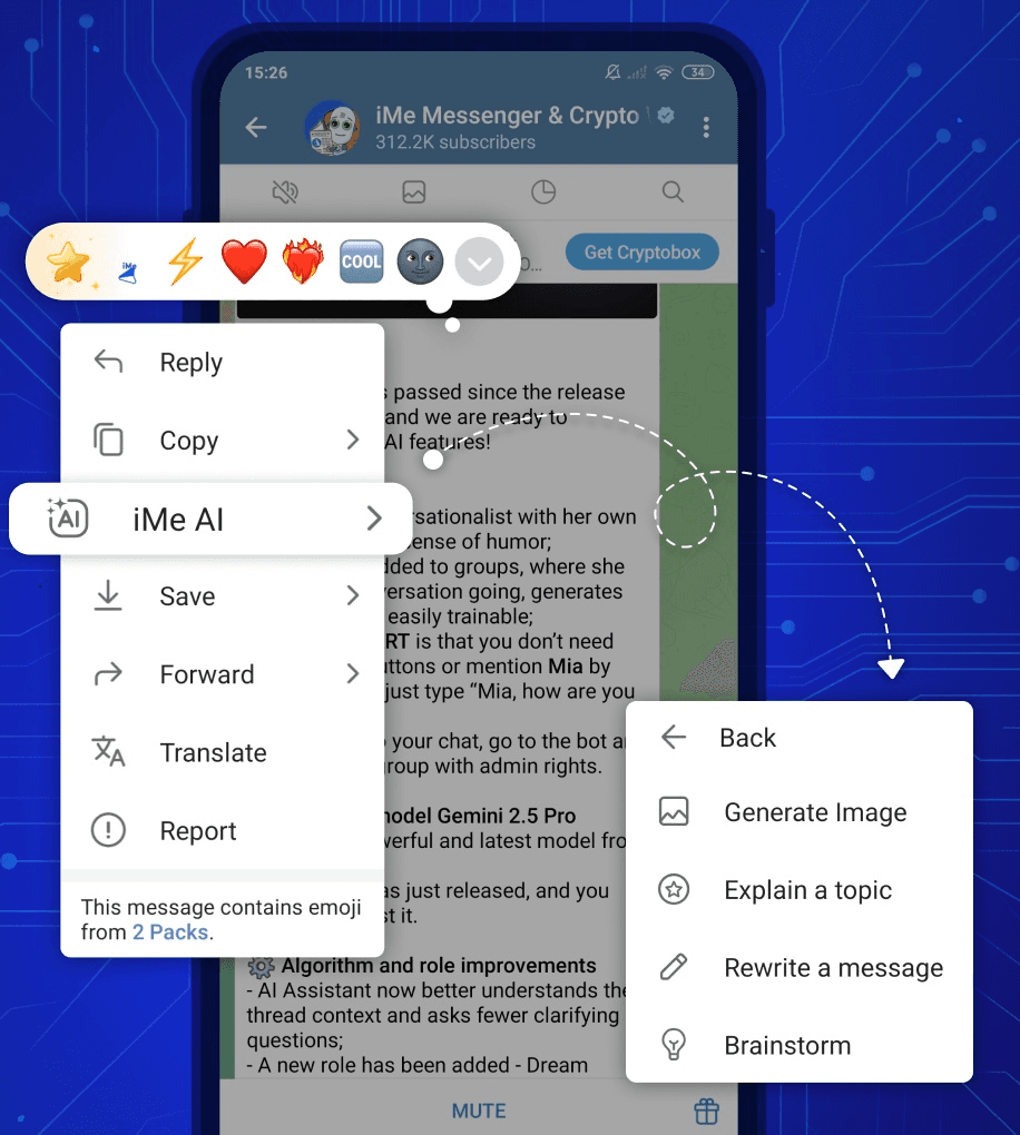 iMe AI Integrates Multiple AI Models Directly into Telegram App