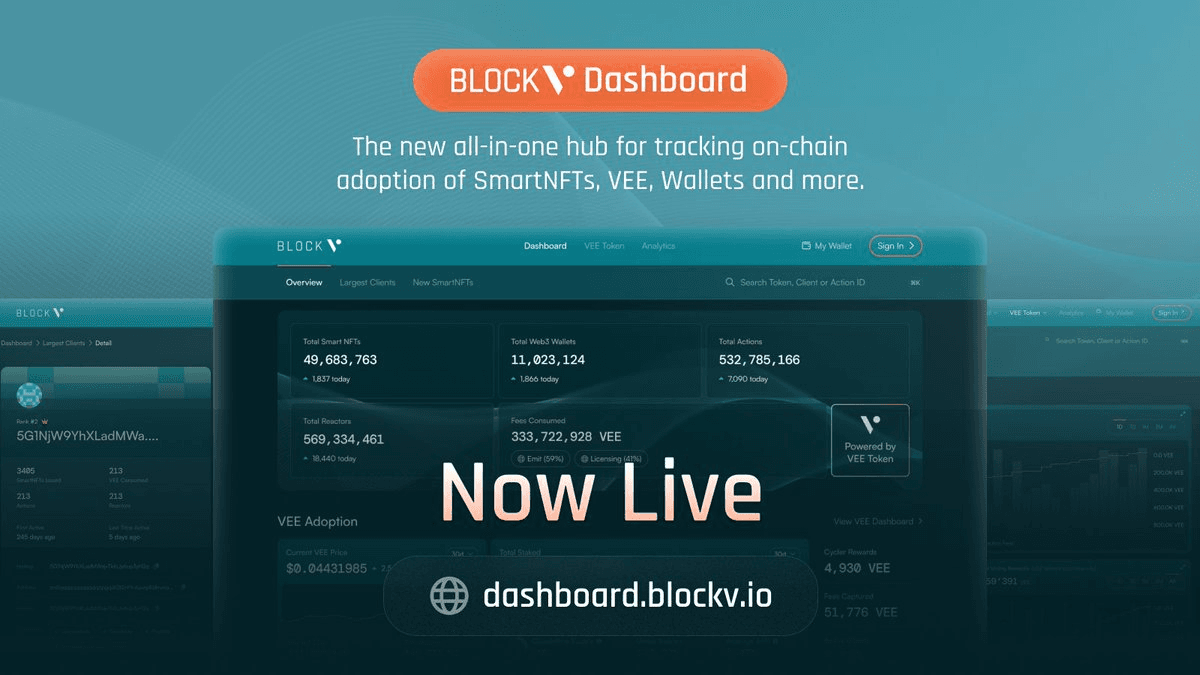 BLOCKv Dashboard Launch Brings Real-Time Ecosystem Metrics