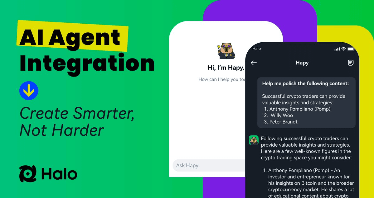 Hapy AI Agent Launches on Halo Platform