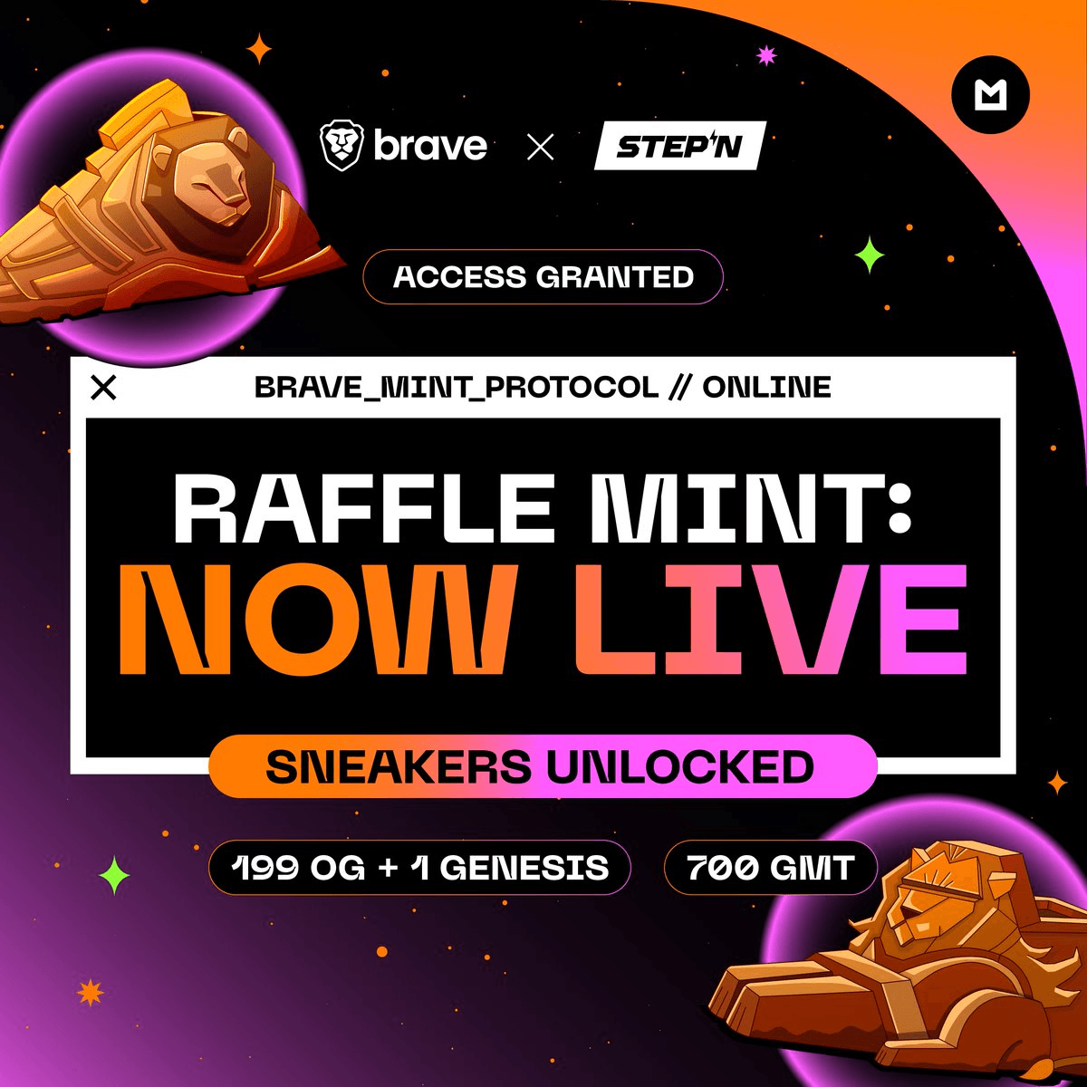 Brave x STEPN Launch NFT Raffle on MOOAR