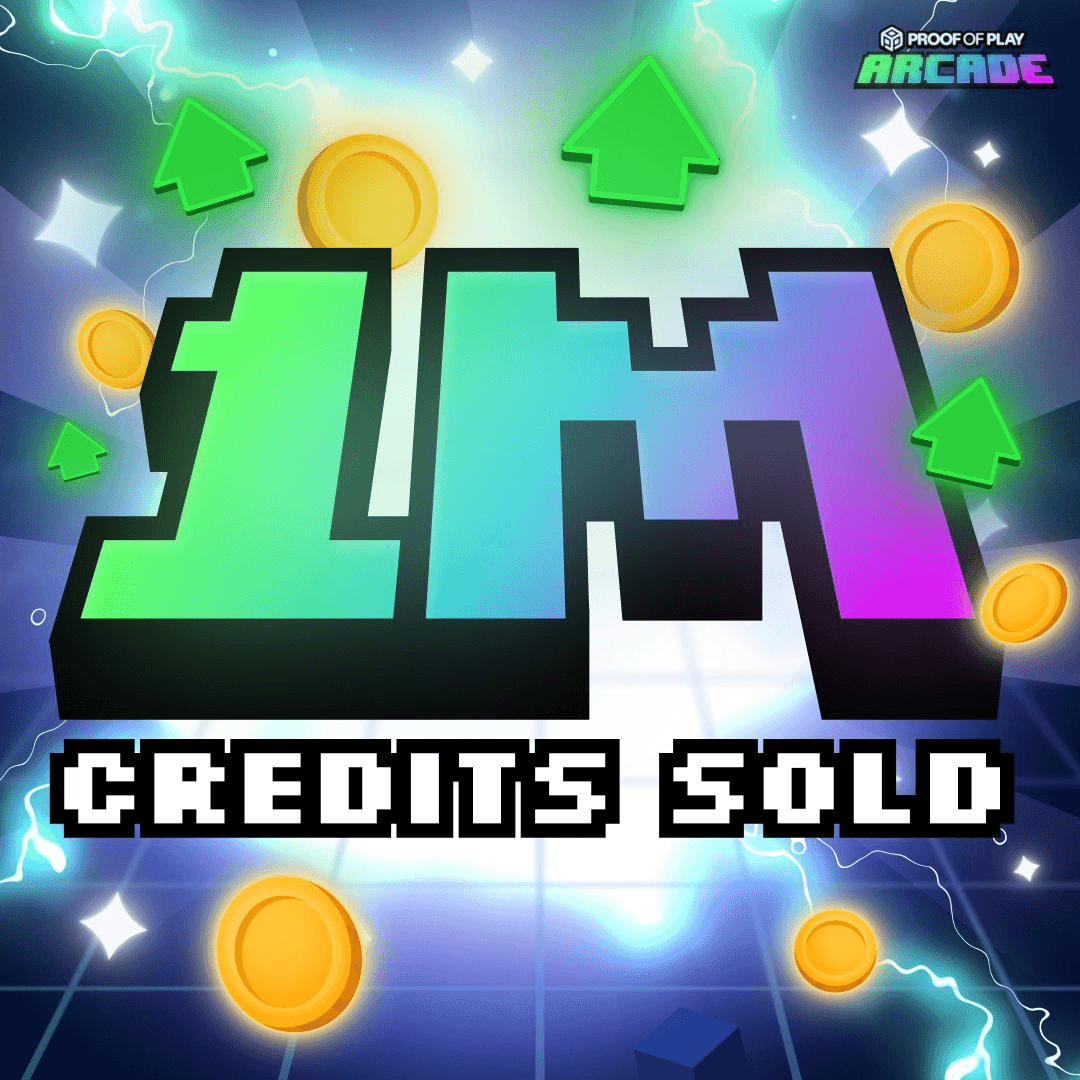 Proof of Play Arcade Reaches 1 Million Credits Sold